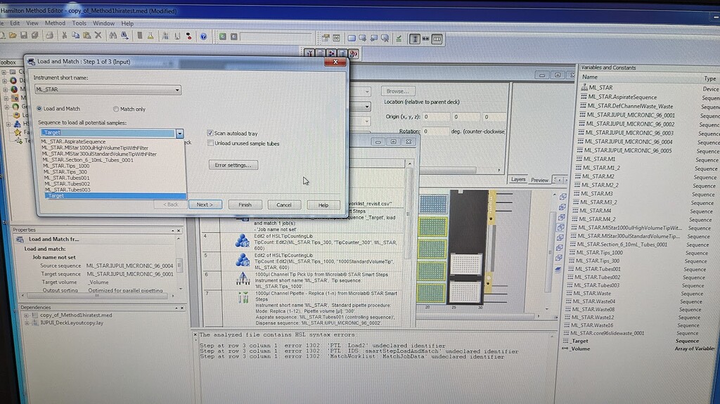 Load and Match issue while trying to use a worklist - Hamilton (Venus ...