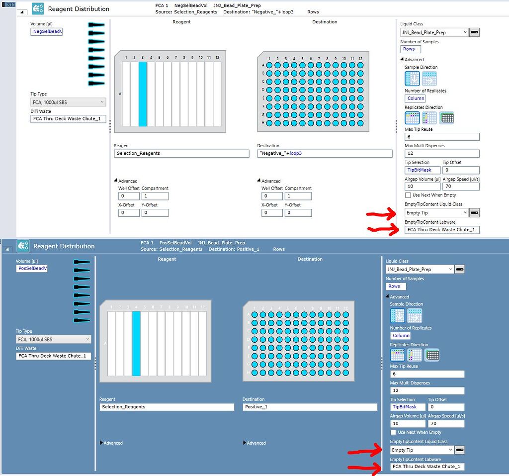 Can TECAN Fluent Control be programmed to return expensive reagent ...
