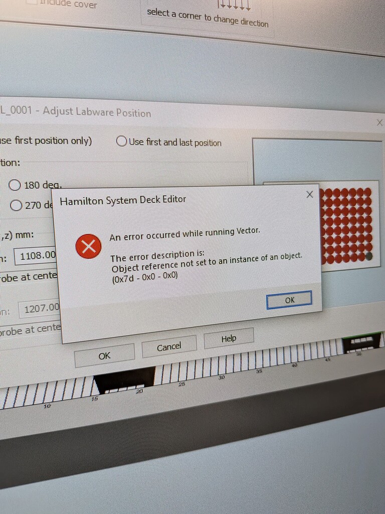 Hamilton Venus 6.2 - Object reference not set to an instance of an ...