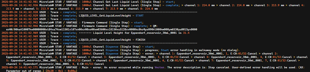 Finding the liquid height after aspiration and passing it on - Hamilton ...