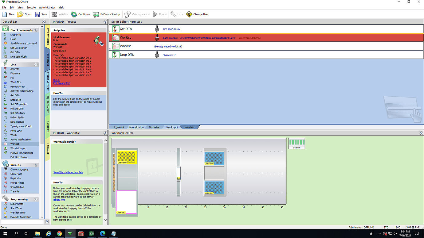 Execute worklist with all 8 tips - Tecan - Lab Automation Forums