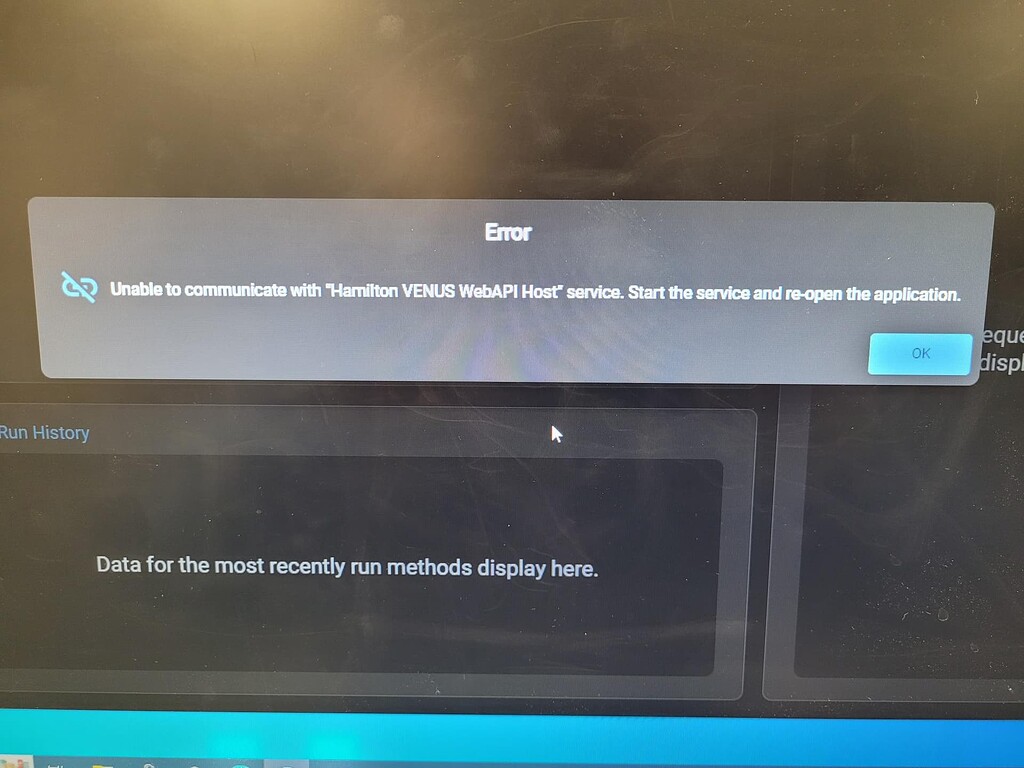 Error starting Venus 6 - Hamilton (Venus) - Lab Automation Forums